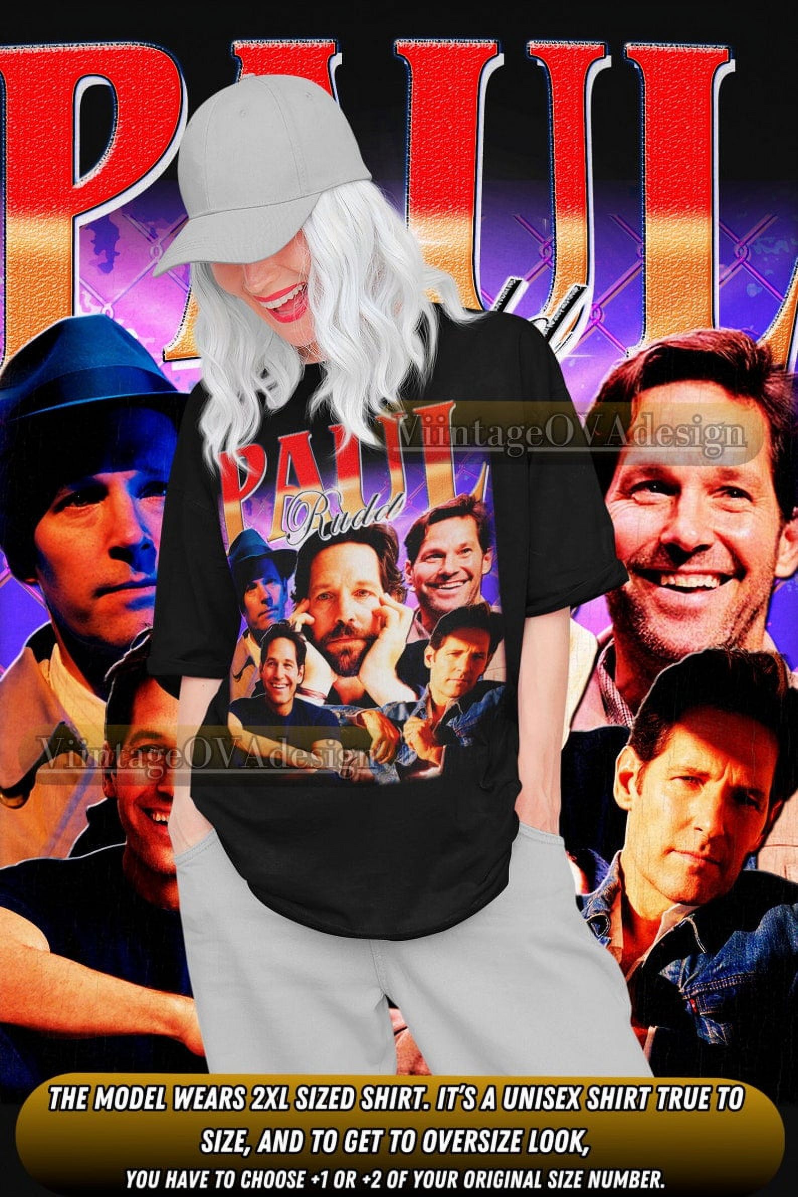 [BLACK] Homage Paul Rudd 90s Tee - Walmart.com