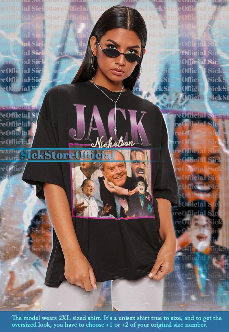 [BLACK] JACK NICHOLSON Vintage Shirt, Jack Nicholson Homage Tshirt ...