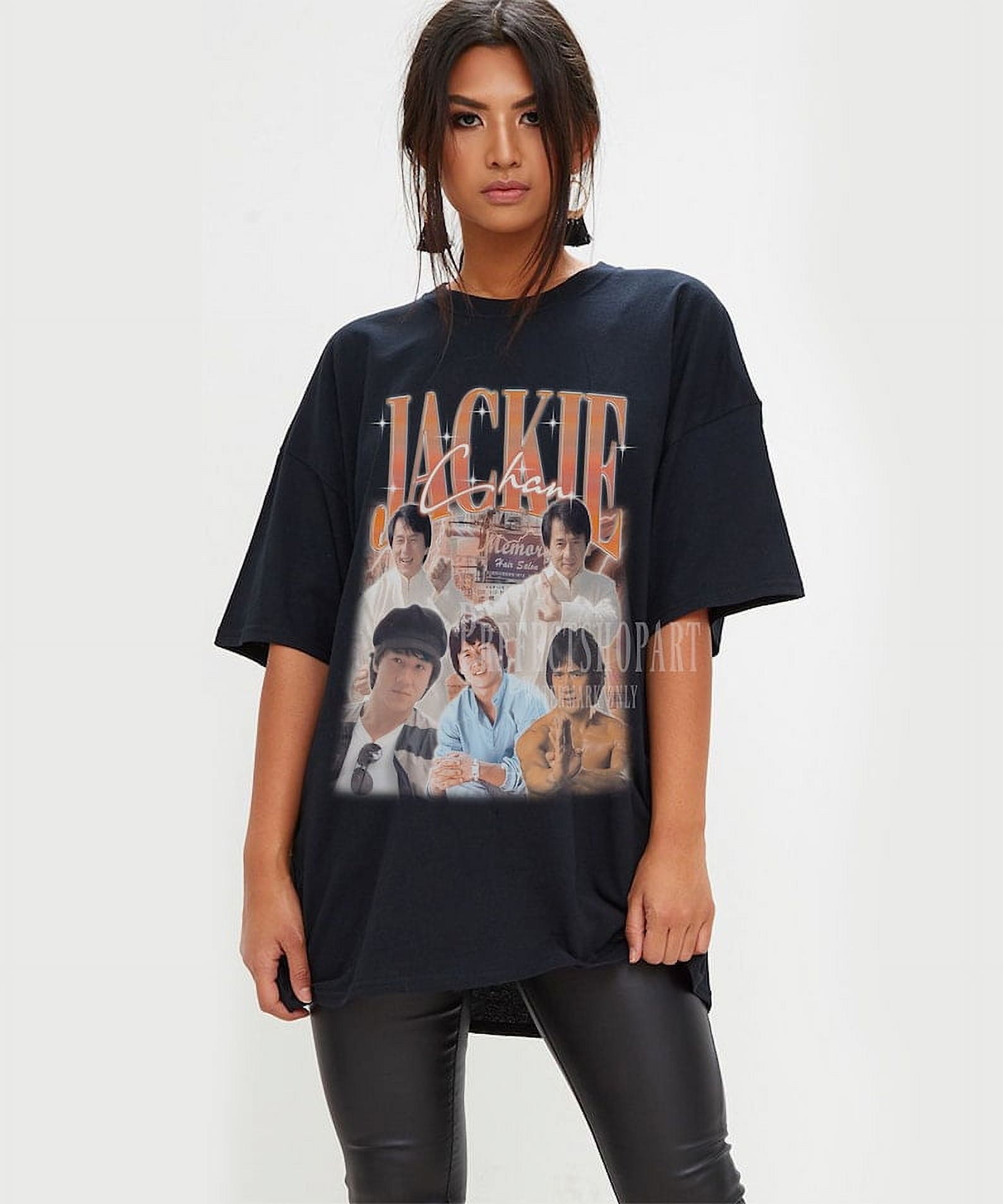 [BLACK] JACKIE CHAN Vintage Shirt, Jackie Chan Homage Funny Tees ...