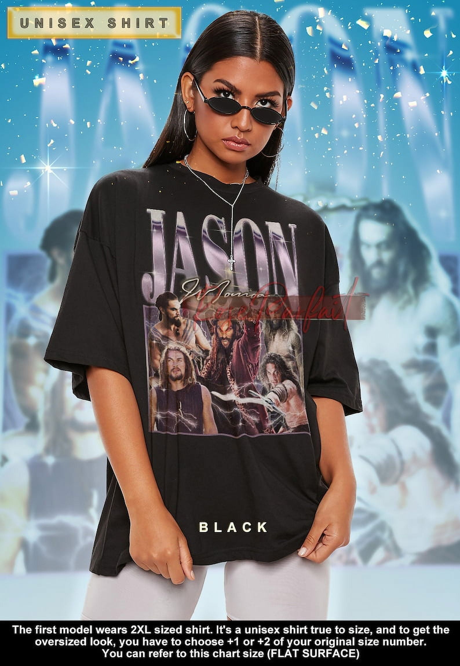 [BLACK] JASON MOMOA 90's Shirt - Jason Momoa Retro Shirt - Walmart.com