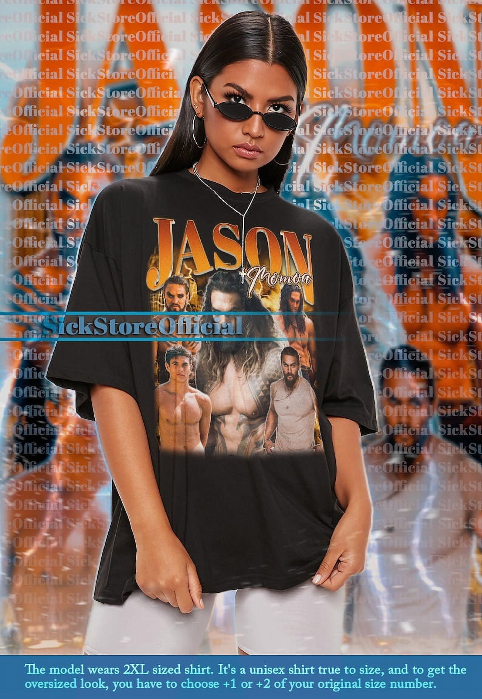 [BLACK] JASON MOMOA Vintage Shirt, Jason Momoa Homage Tshirt, Jason ...