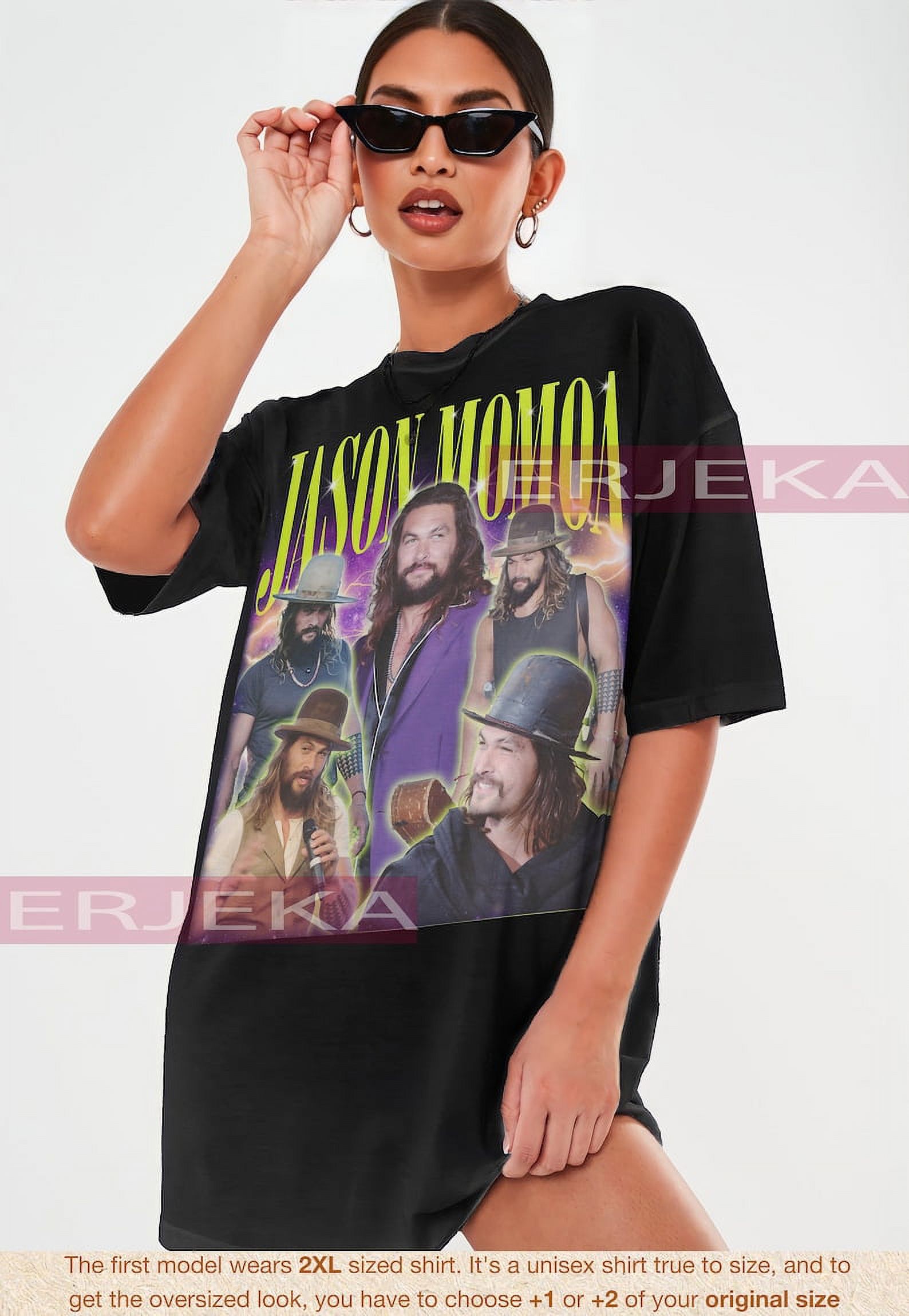 [BLACK] JASON MOMOA Vintage Shirt, Jason Momoa Homage Tshirt, Jason ...