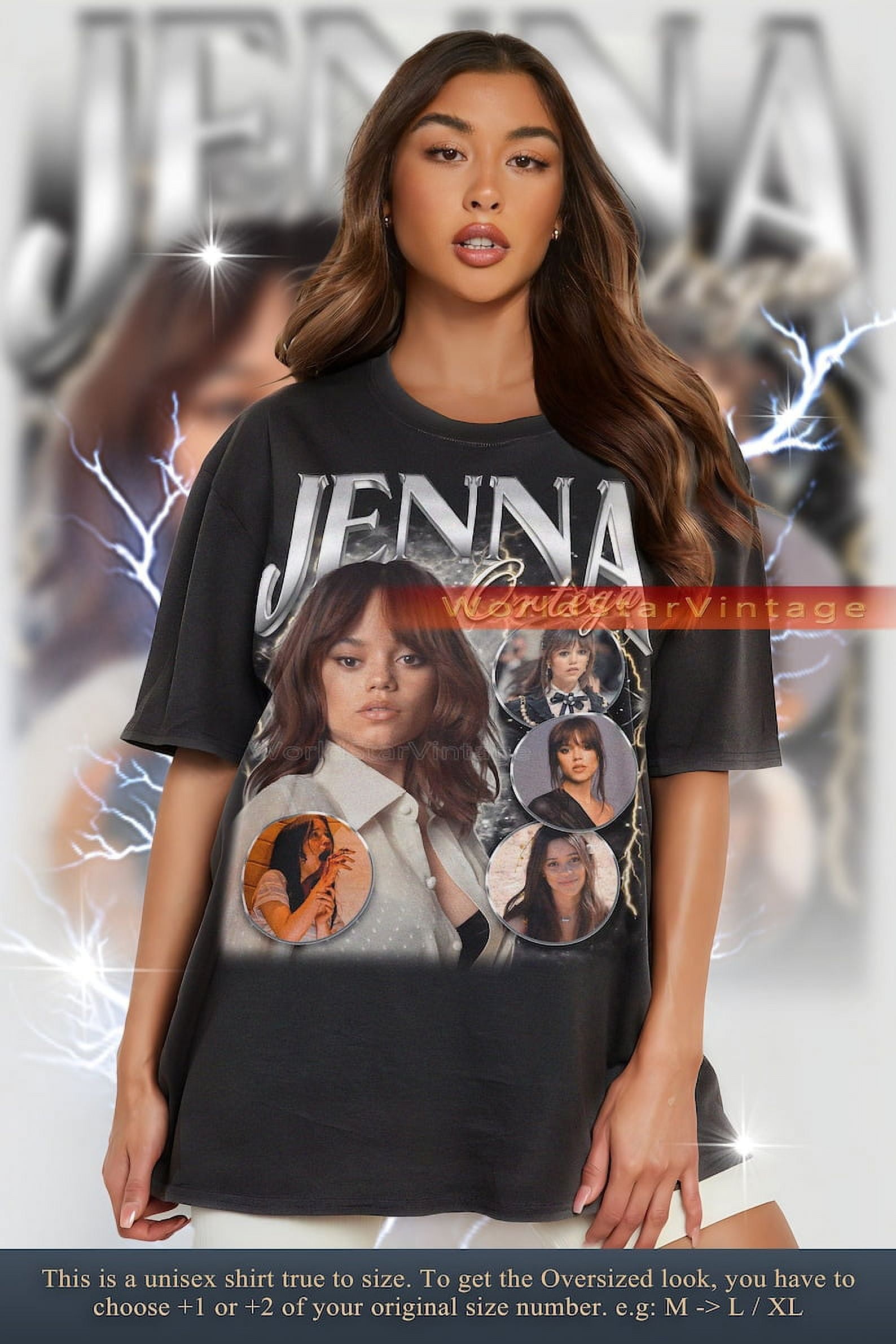 [BLACK] JENNA ORTEGA Vintage Shirt, Jenna Ortega Homage Tshirt, Jenna ...