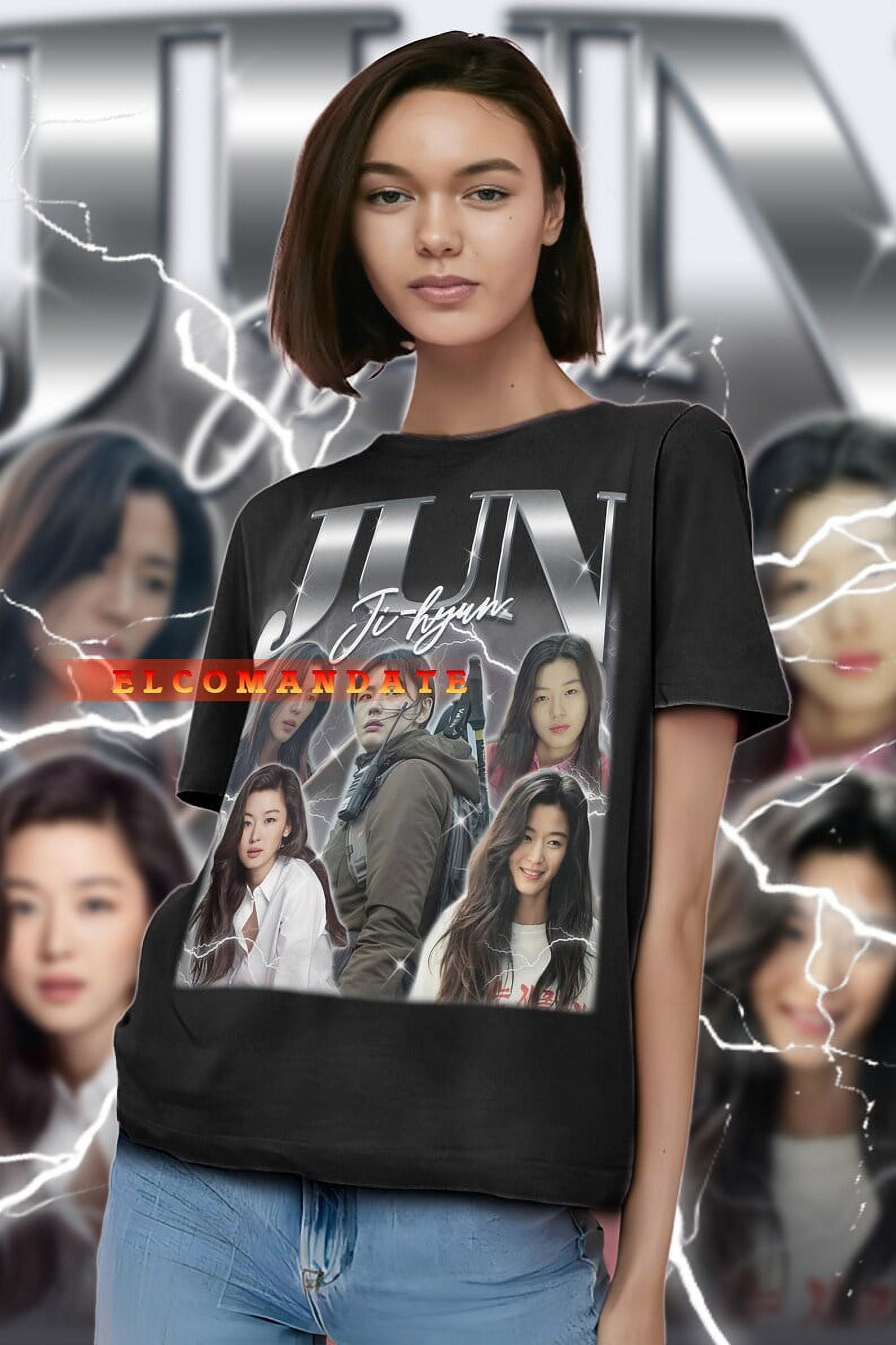 [BLACK] JUN JI-HYUN Actress Homage Shirt, Jun Ji-Hyun Vintage Tshirt ...