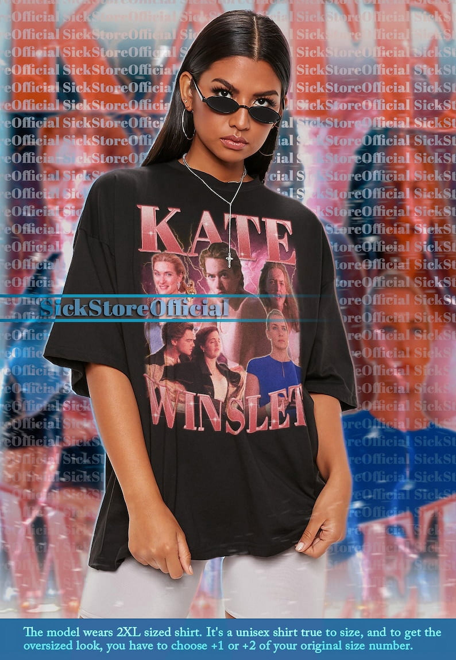 [BLACK] KATE WINSLET Vintage Shirt, Actress Kate Winslet Homage Tshirt ...