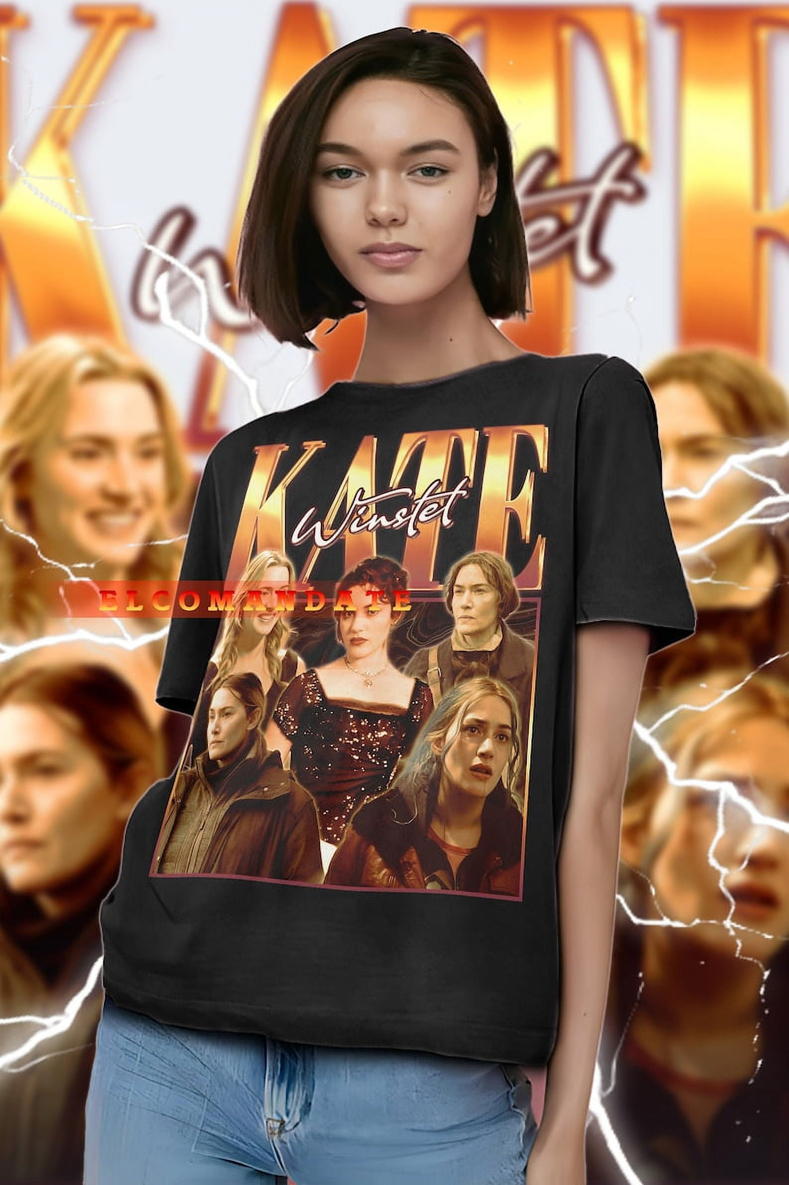 [BLACK] KATE WINSLET Vintage Shirt, Kate Winslet Homage Tshirt, Kate ...