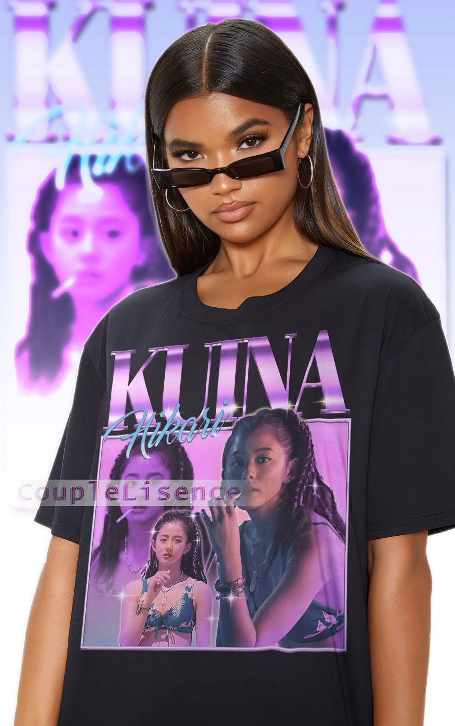 [BLACK] KUINA HIKARI Vintage Shirt | Kuina Hikari Homage Fan Tees | Kuina Hikari Homage Retro ...
