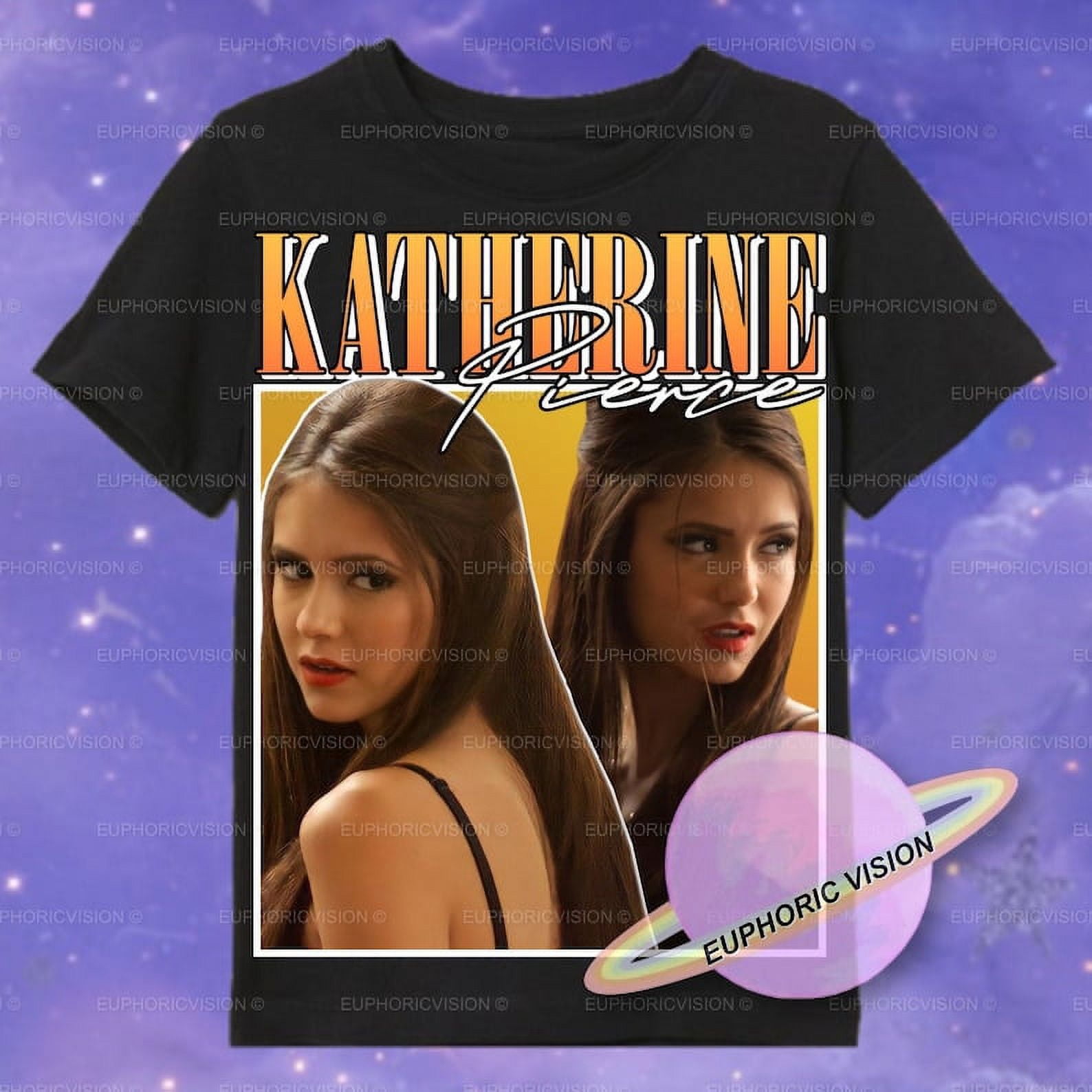 [BLACK] Katherine Pierce TVD 90’s Vintage Tee - Walmart.com