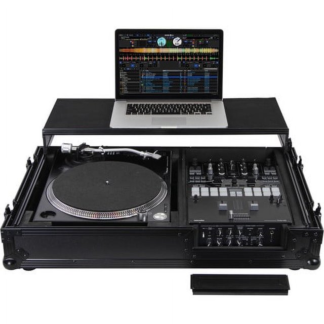 BLACK LABEL LOW PROFILE (1-TEIR) GLIDE STYLE DJ COFFIN W/WHLS FOR A 10 ...