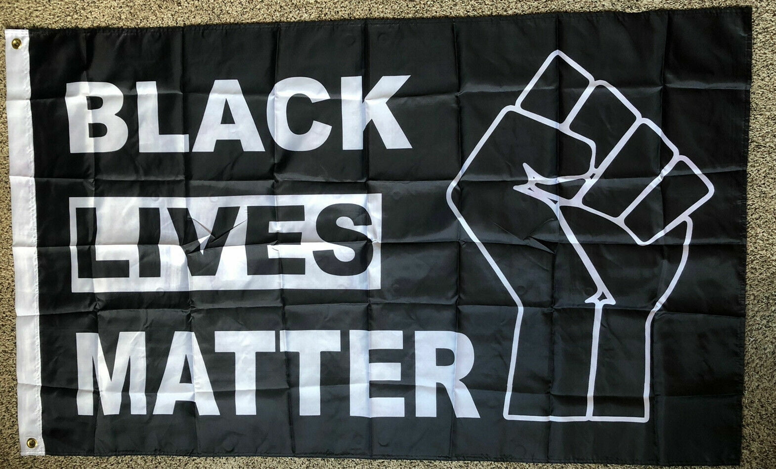 BLACK LIVES MATTER Large Flag 3x5 Feet Banner Protest Support BLM ...