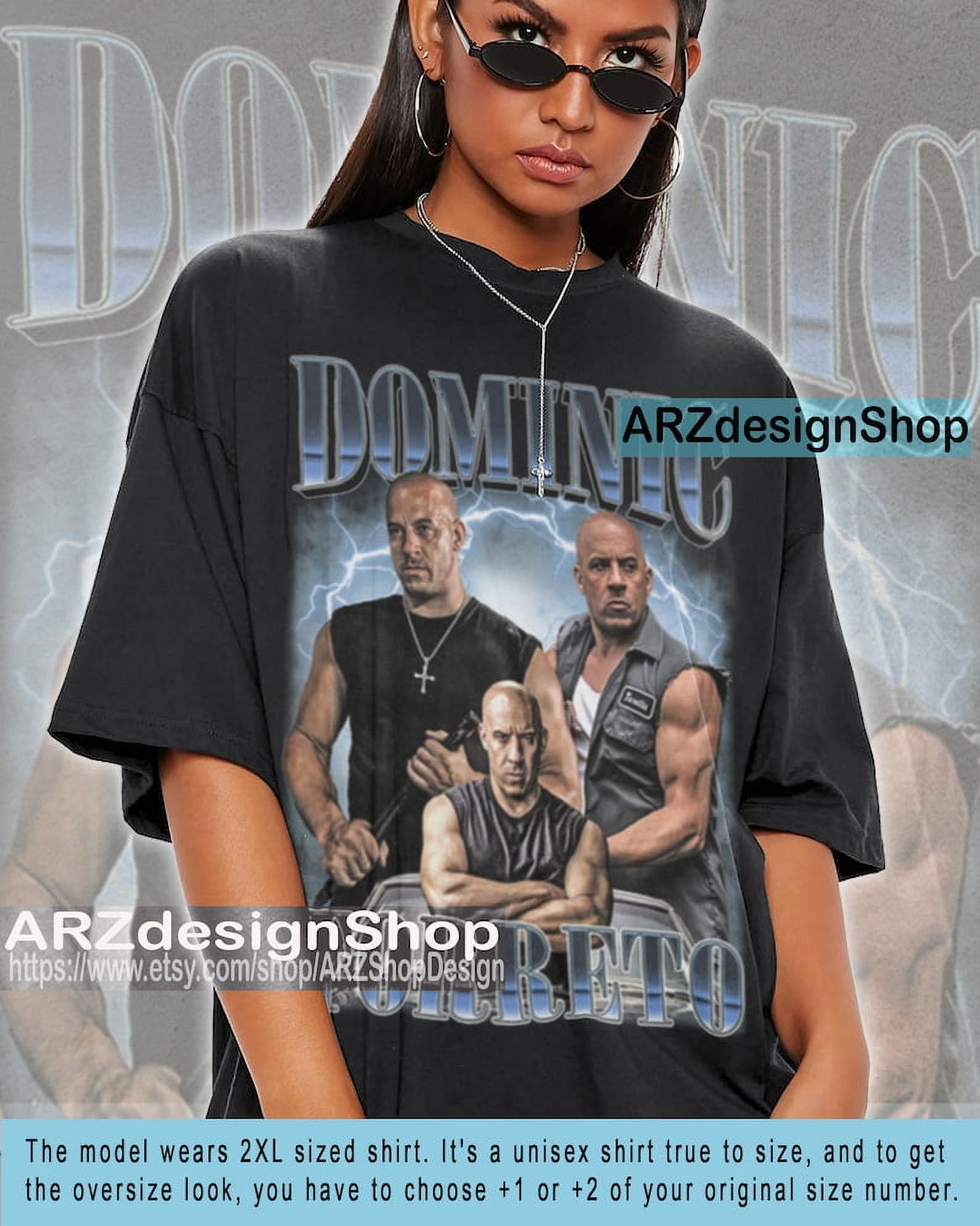 [BLACK] Limited Dominic Toretto Shirt Gift Graphic Tee Horror movie T ...