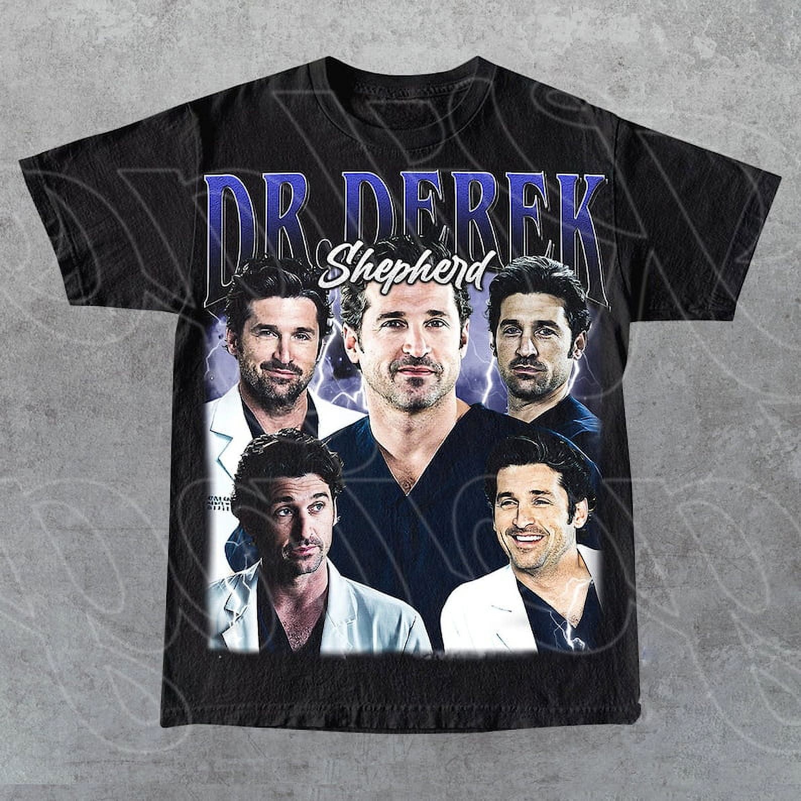 [BLACK] Limited Dr Derek Shepherd Vintage T-Shirt - Walmart.com