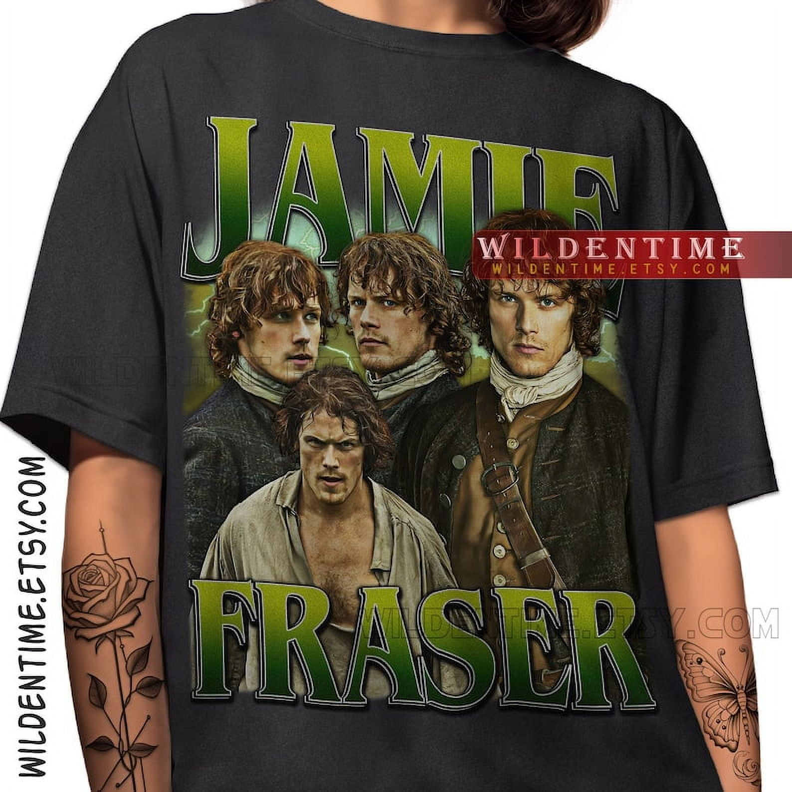 [BLACK] Limited Jamie Fraser Outlander Vintage T-Shirt, Jamie Fraser ...