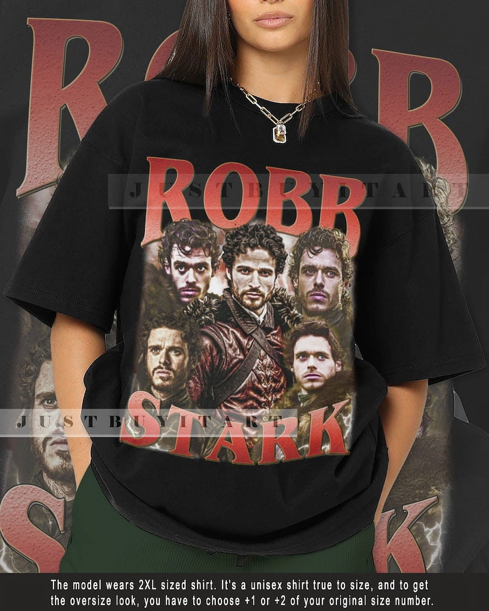 [BLACK] Limited Robb Stark Shirt - Walmart.com