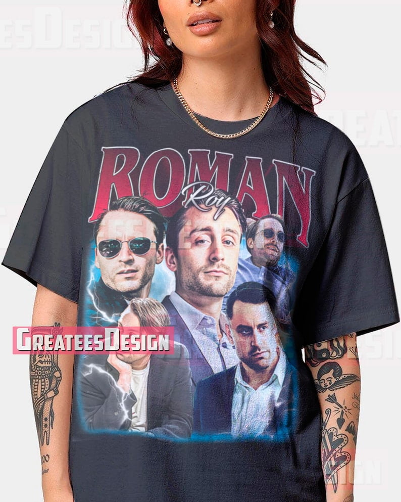 [BLACK] Limited Roman Roy Shirt Kieran Culkin Tshirt - Walmart.com