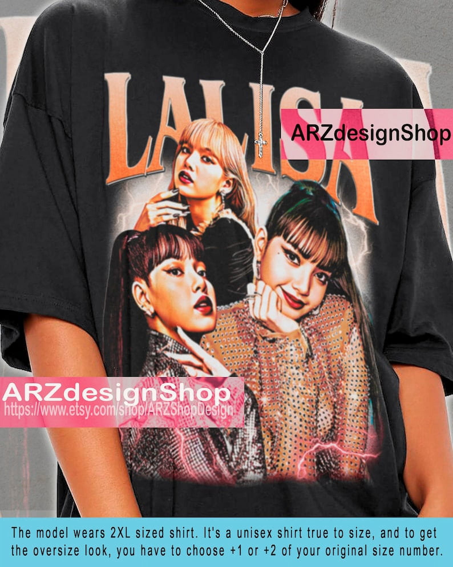 [BLACK] Lisa T-Shirt Bootleg - Walmart.com