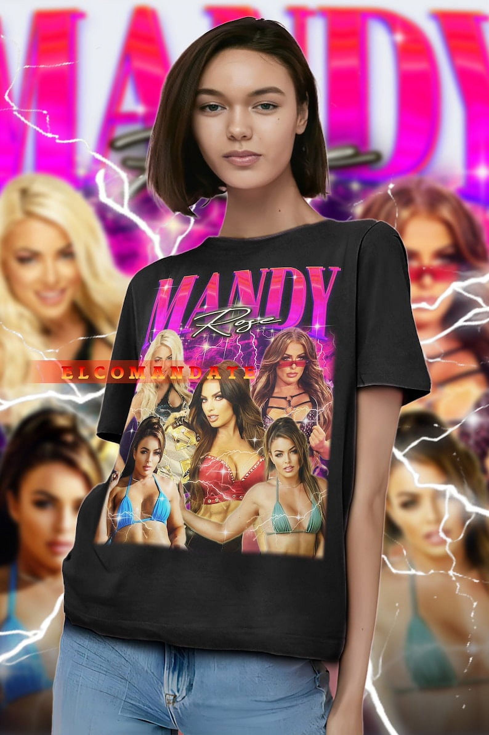 [BLACK] MANDY ROSE Vintage Shirt, Mandy Rose Homage Tshirt, Mandy Rose Fan Tees, Mandy Rose ...