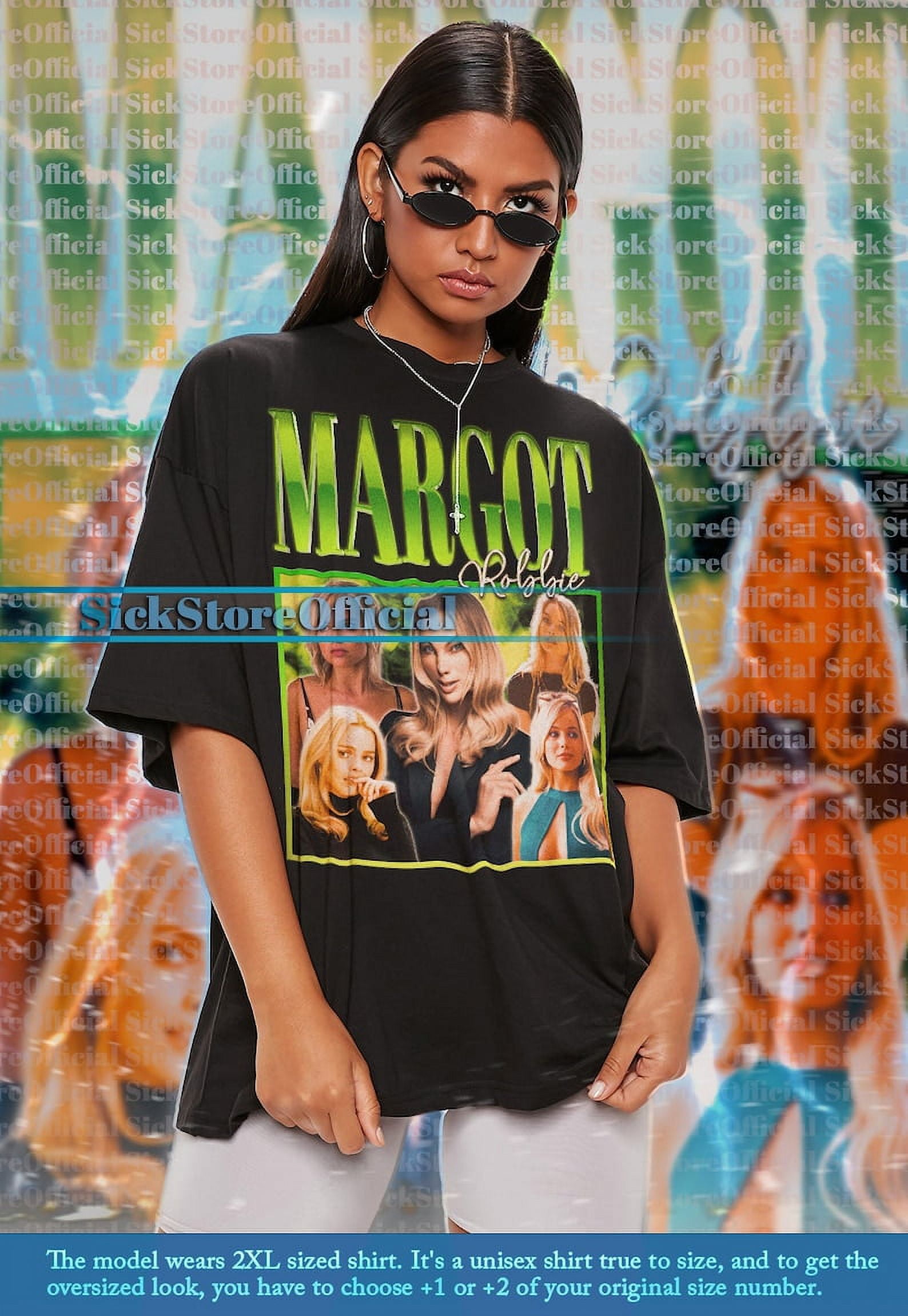 [BLACK] MARGOT ROBBIE Vintage Shirt, Margot Robbie Fan Tees, Actress ...