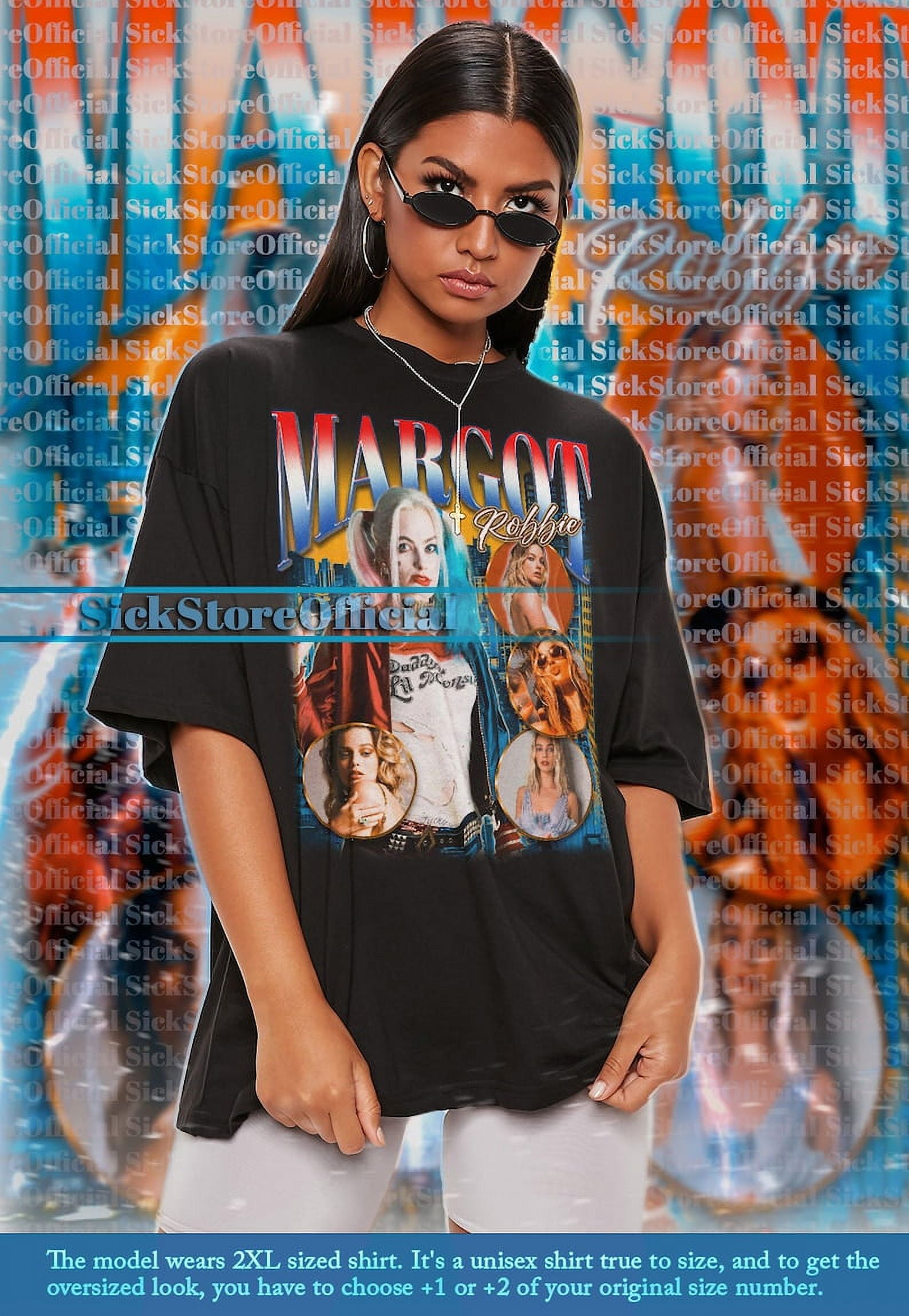 [BLACK] MARGOT ROBBIE Vintage Shirt, Margot Robbie Fan Tees, Actress ...