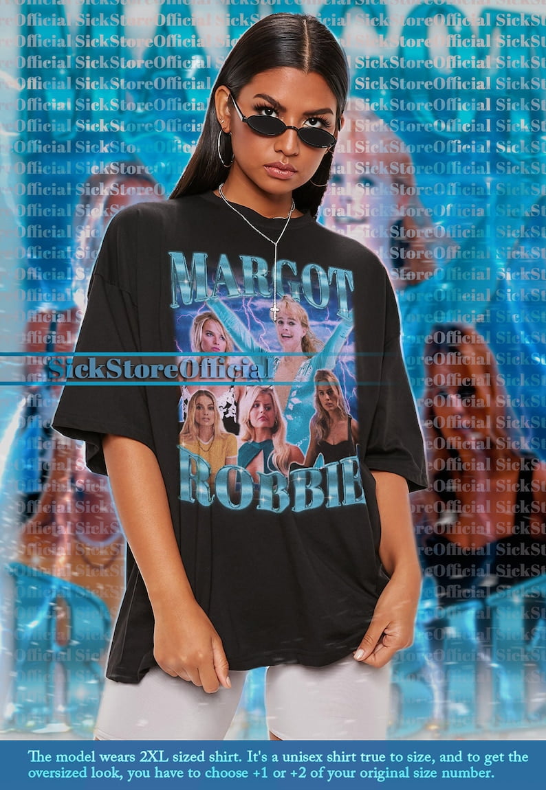 [BLACK] MARGOT ROBBIE Vintage Shirt, Margot Robbie Fan Tees, Actress ...