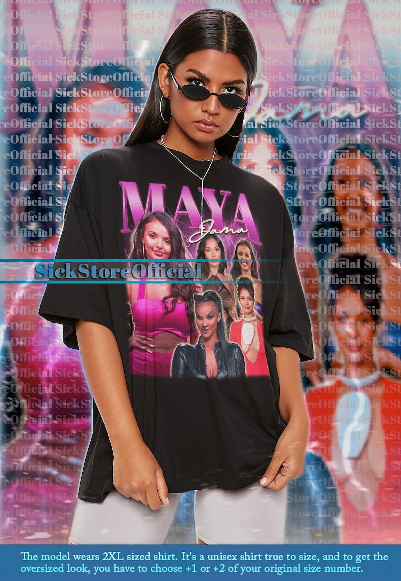 [BLACK] MAYA JAMA Vintage Shirt, Maya Jama Homage Tshirt, Maya Jama Fan ...