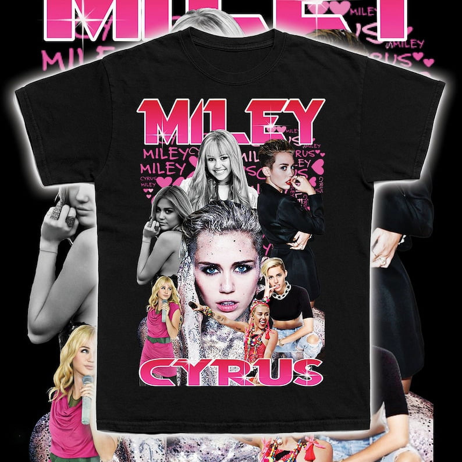 [BLACK] Miley cyrus , Flowers Tshirt , ready to print, printable ...