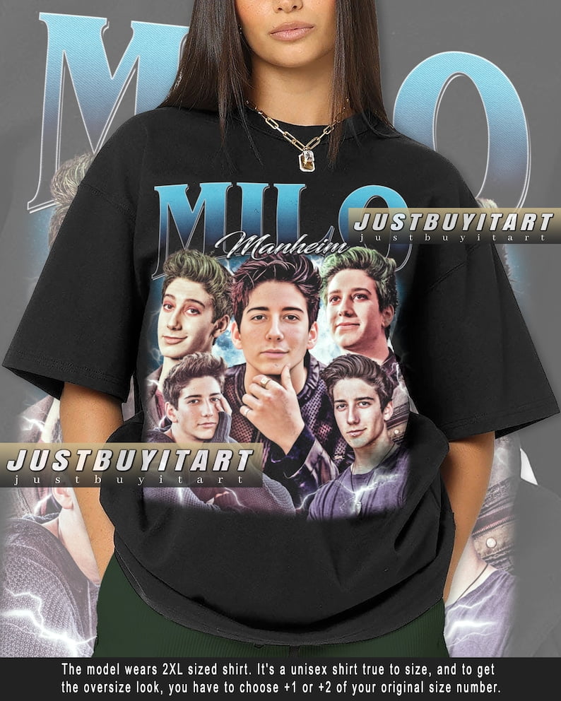 [BLACK] Milo Manheim Shirt Vintage T-shirt 90s Ben Milo Manheim Shirt ...