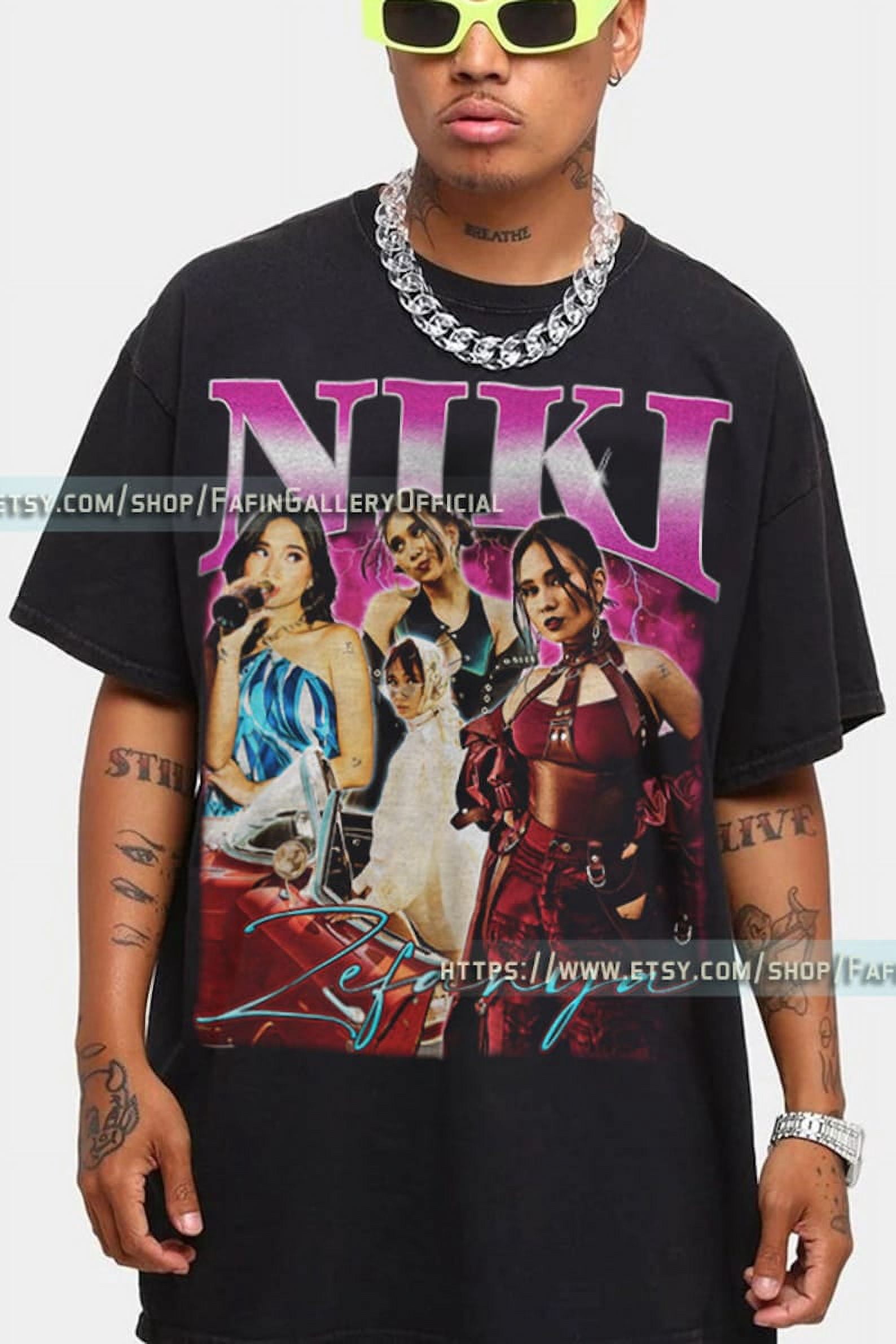 [BLACK] NIKI ZEFANYA Vintage Shirt, Rnb Rapper Singer Shirt, Niki ...