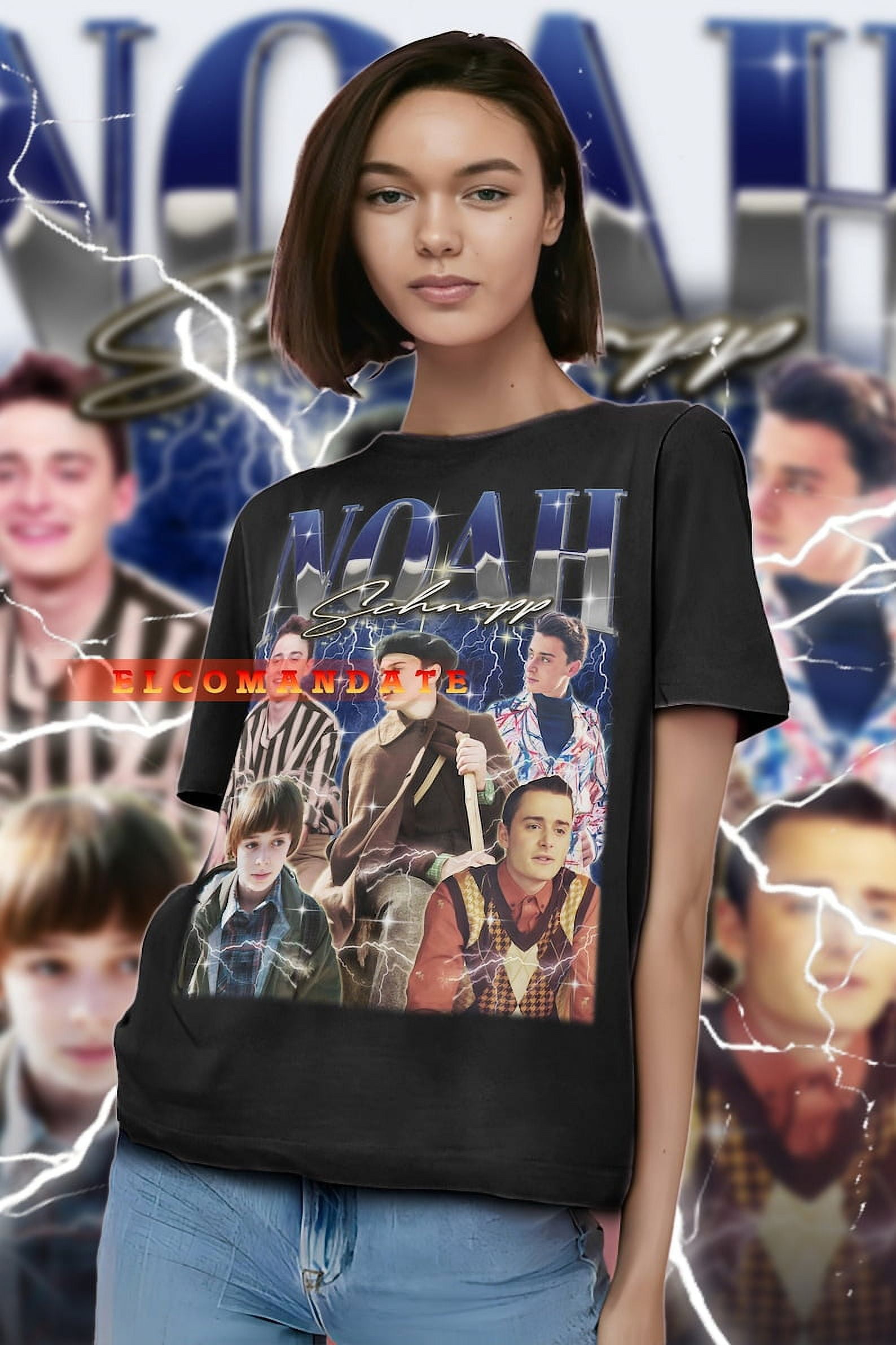 [BLACK] NOAH SCHNAPP Vintage Shirt, Noah Schnapp Homage Tshirt, Noah Schnapp Fan Tees, Noah ...