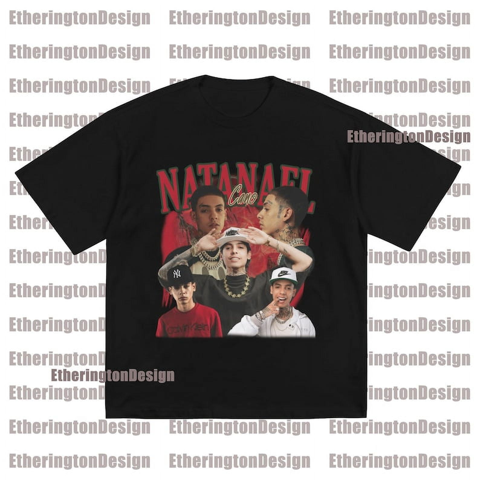 [BLACK] Natanael Cano T-Shirt - Natanael Cano Homage Graphic Tee ...