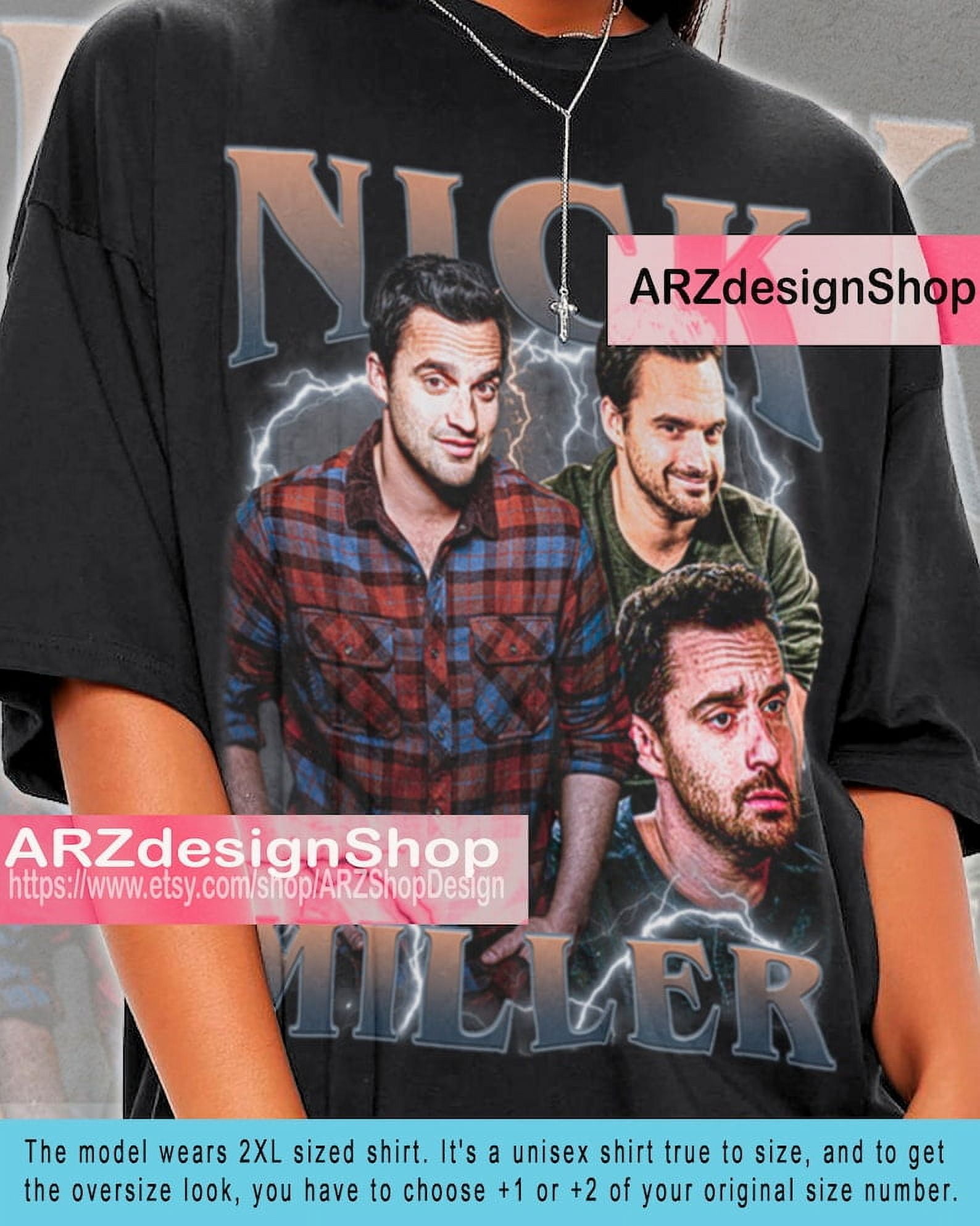 [BLACK] Nick Miller Shirt Gift For Man Homage Nick Miller T-Shirt ...