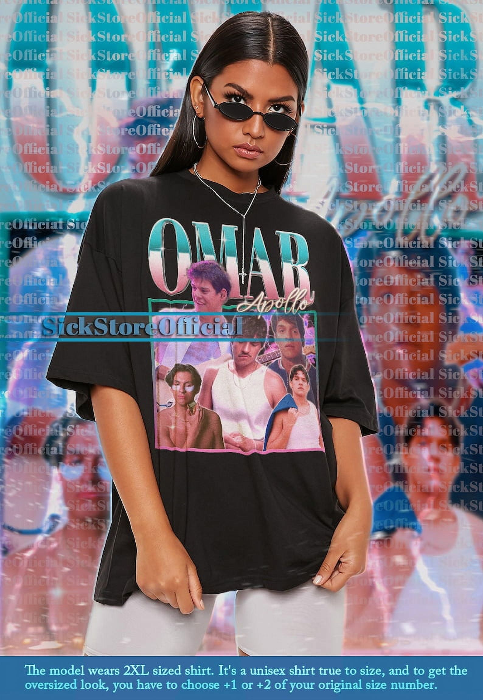 [BLACK] OMAR APOLLO Vintage Shirt, Omar Apollo Retro Shirt - Walmart.com