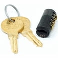 (BLACK) Office Furniture Replacement Lock Core Kit Includes 2 Keys for ...