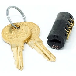 (BLACK) Office Furniture Replacement Lock Core Kit Includes 2 Keys for ...