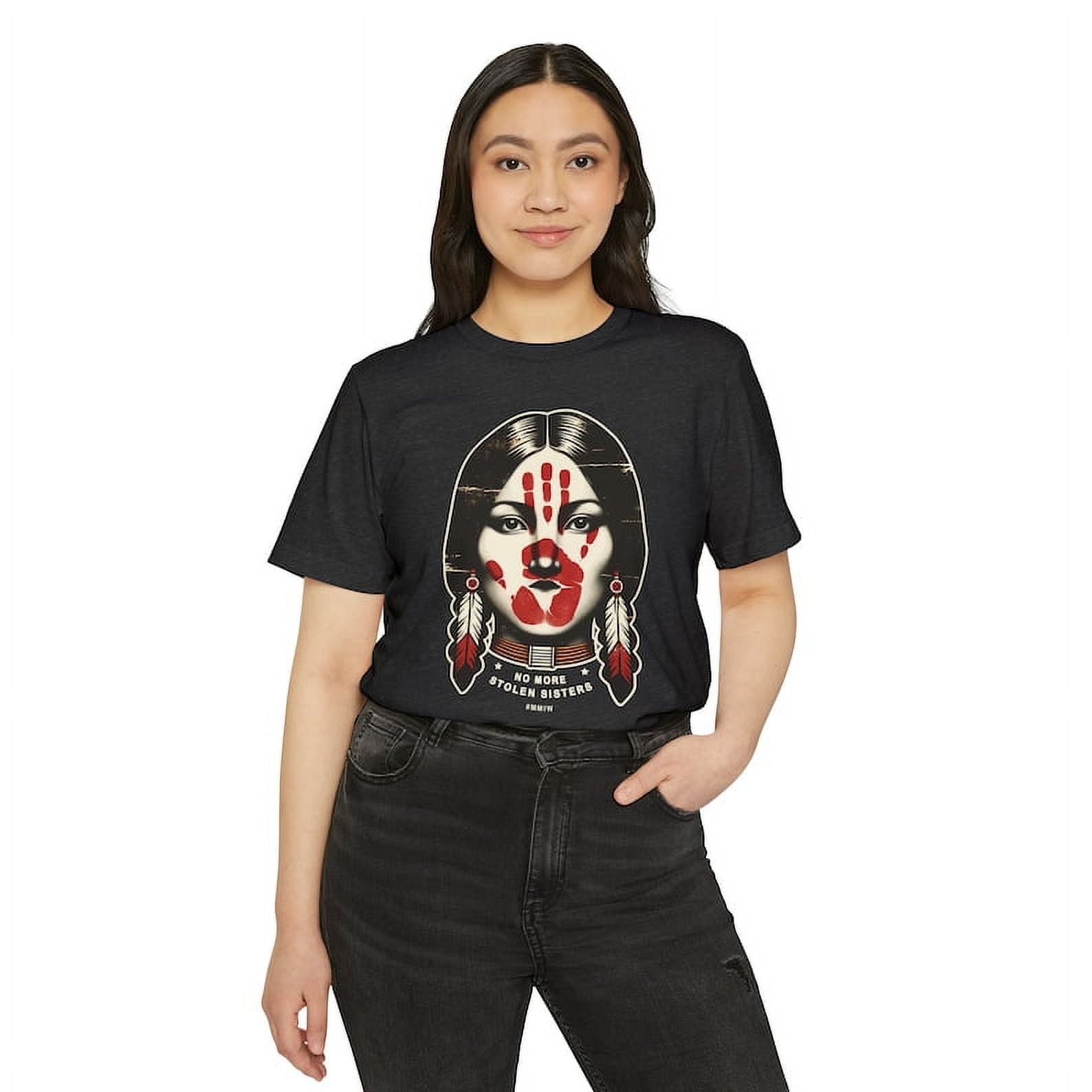 [BLACK] Organic Recycled No More Stolen Sisters MMIW T-Shirt || Missing ...