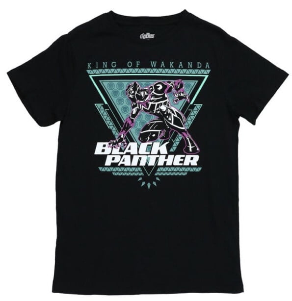 BLACK PANTHER T-SHIRT KING OF WAKANDA GRAPHIC TEE WAKANDA FOREVER S/S ...