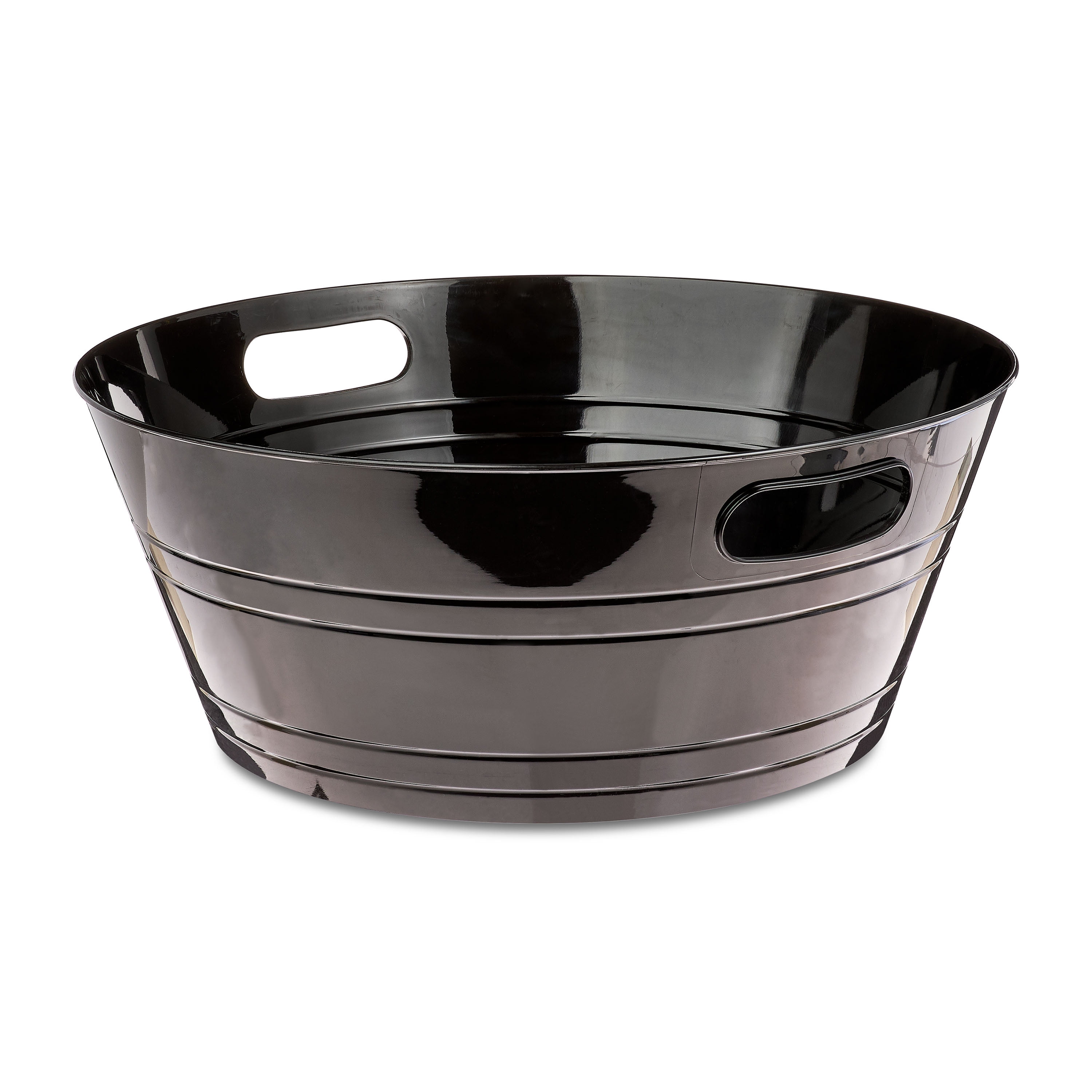 Way To Celebrate Black Plastic Party Tub with Handles, 17.6 inches for ...