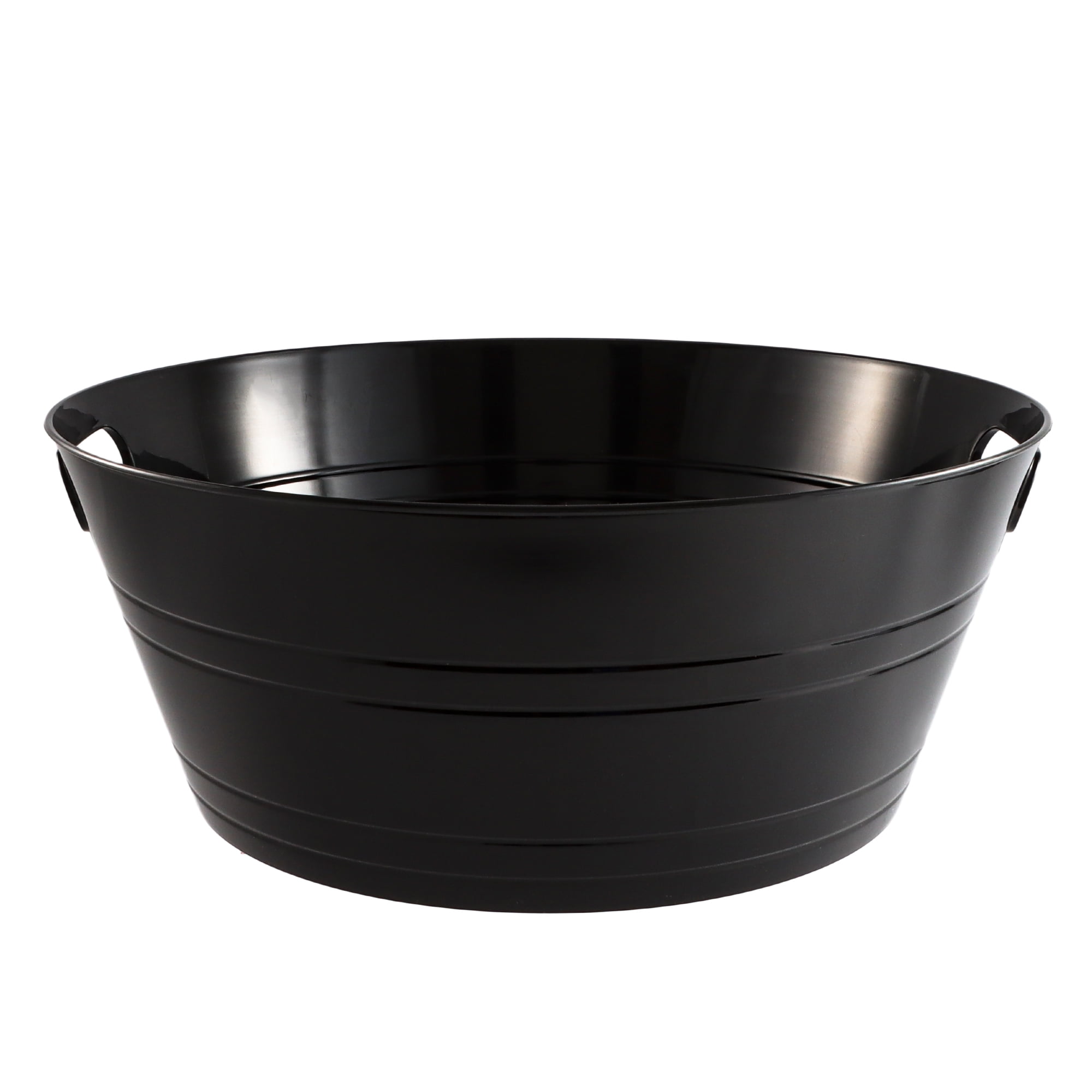 Black Plastic Party Tub with Handles, 17.6", by Way To Celebrate ...
