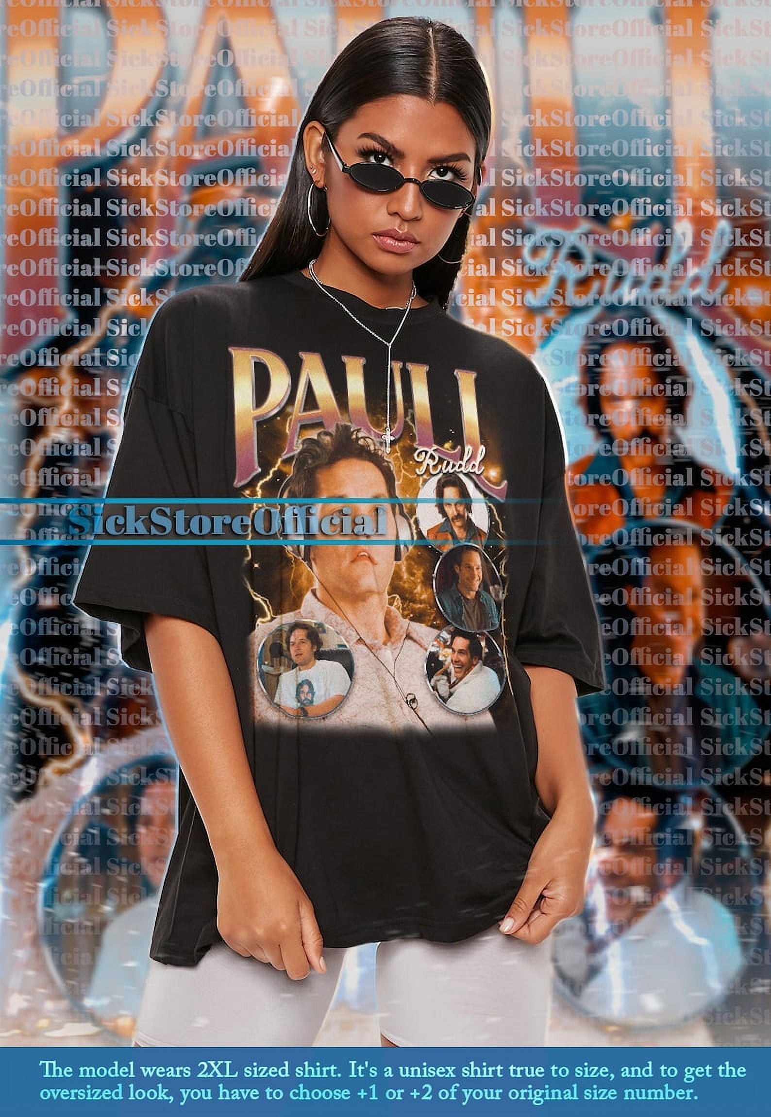 [BLACK] PAUL RUDD American Actor Vintage Shirt, Paul Rudd Homage Tshirt ...