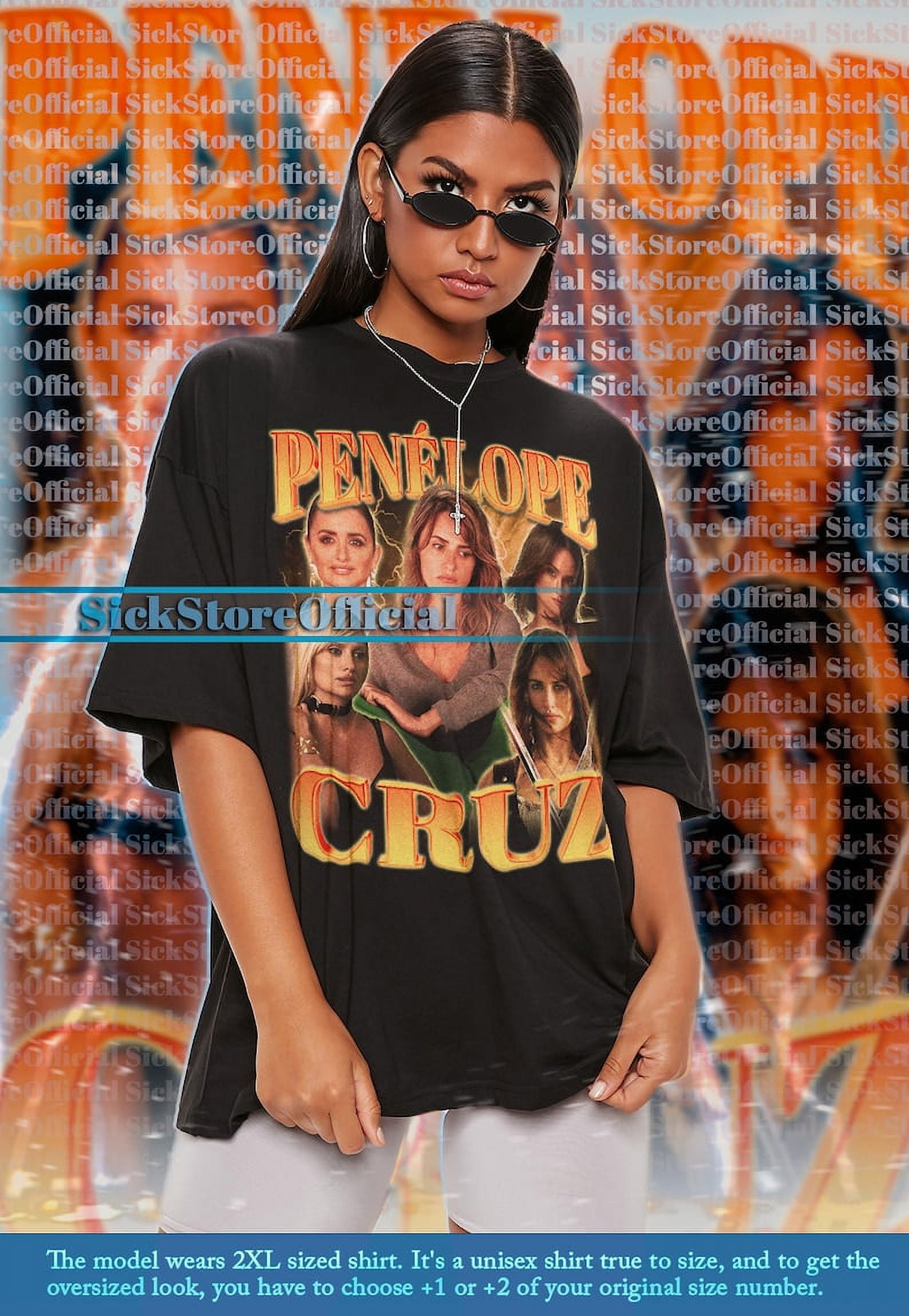 [BLACK] PENÉLOPE CRUZ Vintage Shirt, Penélope Cruz Homage Tshirt ...