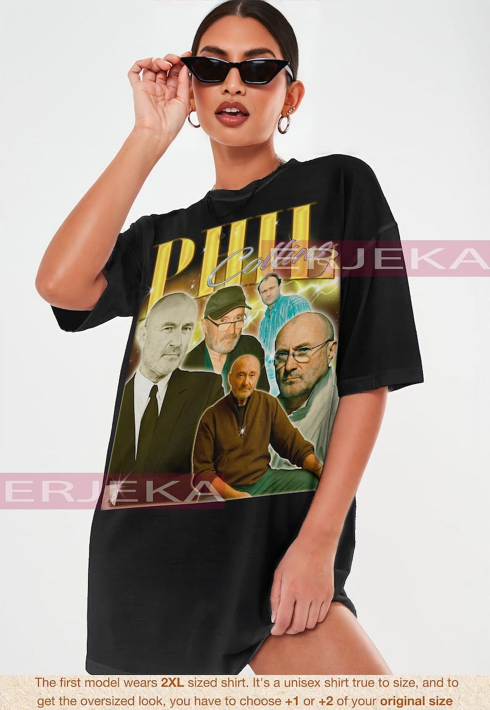 [BLACK] PHIL COLLINS 90's T-shirt - phil collins Bootleg Tees, phil ...