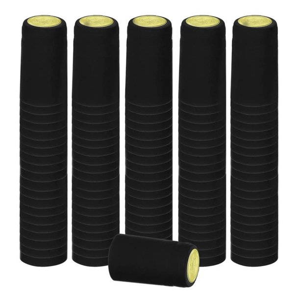 BLACK PVC SHRINK CAPSULES 100 Pack - Walmart Business Supplies