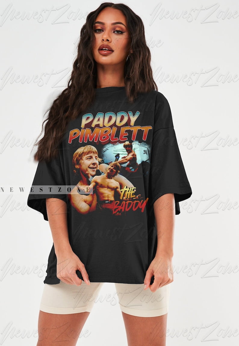 [BLACK] Paddy Pimblett Shirt Fighter Champions United Kingdom Boxing ...