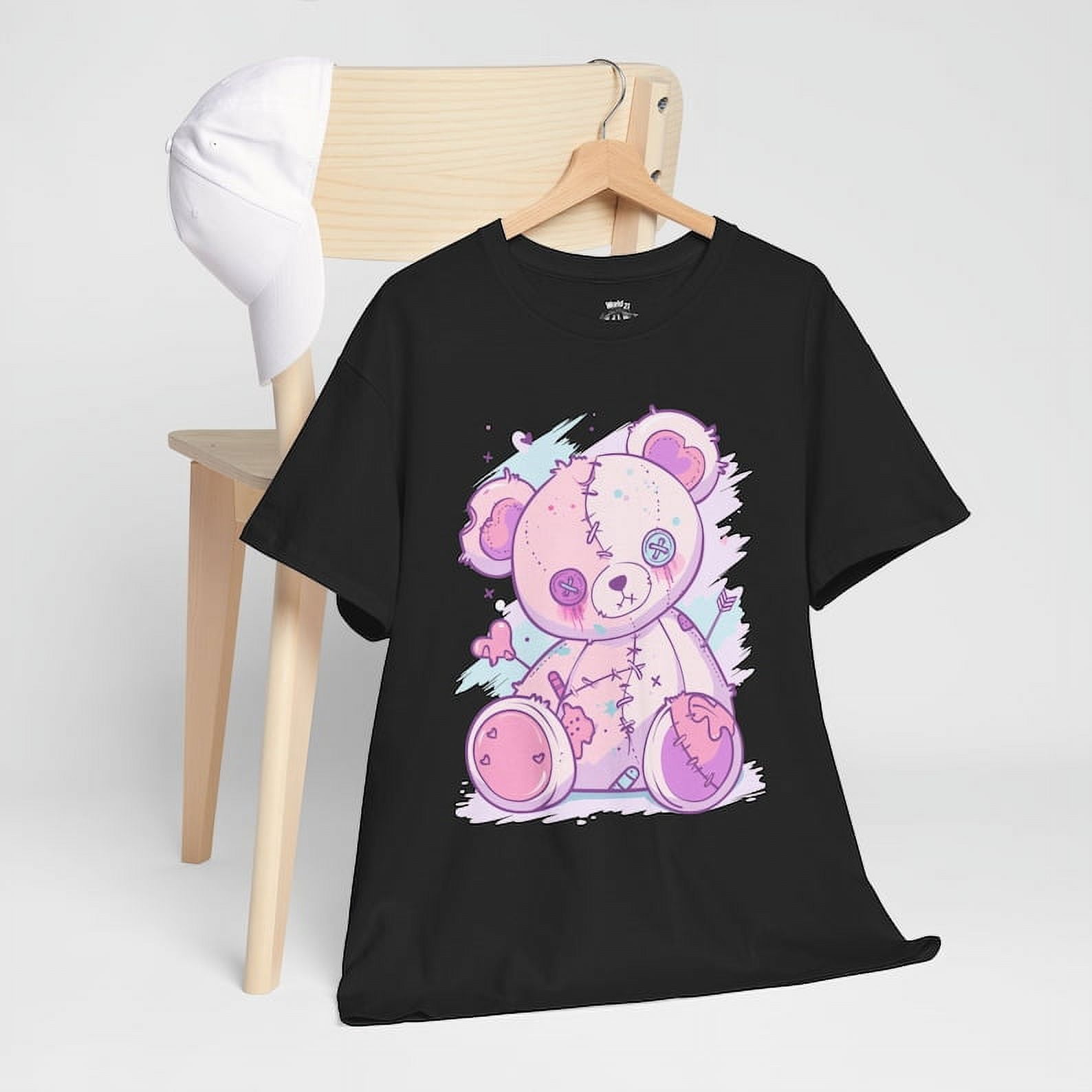 [BLACK] Pastel Goth Teddy Bear T-Shirt | Pastel Goth, Kawaii Clothes ...