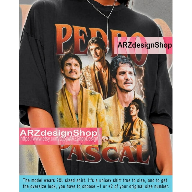 [BLACK] Pedro Pascal Shirt Gift For Man Homage Pedro Pascal T-Shirt ...