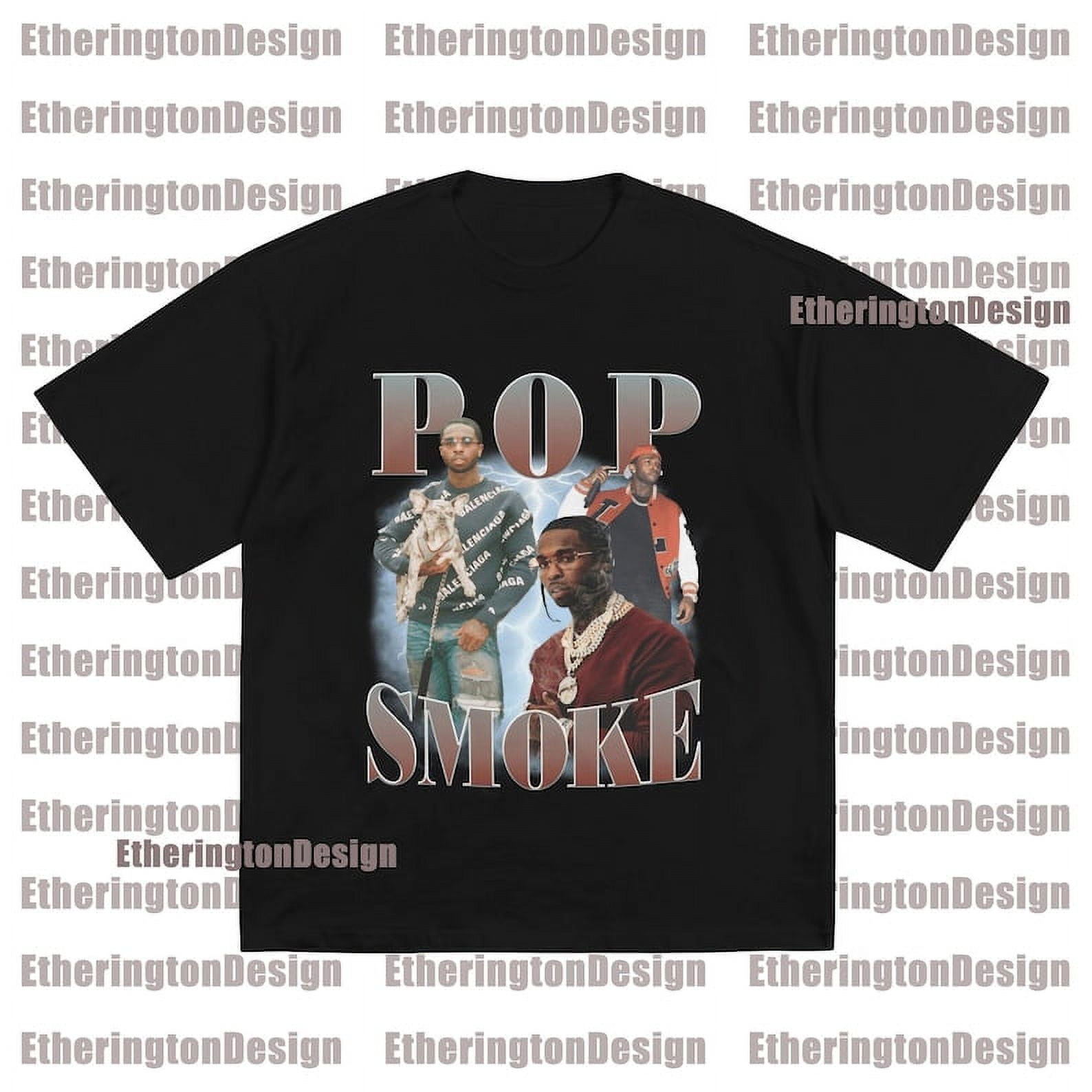 [BLACK] Pop Smoke T-Shirt - Pop Smoke Homage Graphic Tee - Pop Smoke ...