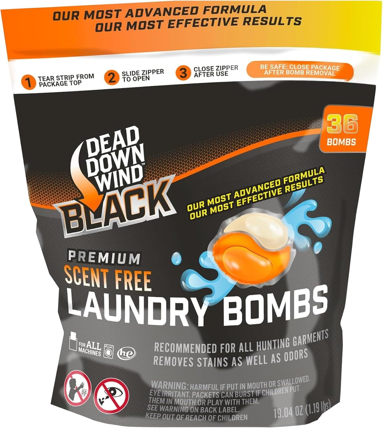 BLACK Premium Unscented Laundry Detergent Pods (36 Ct) - Scent ...