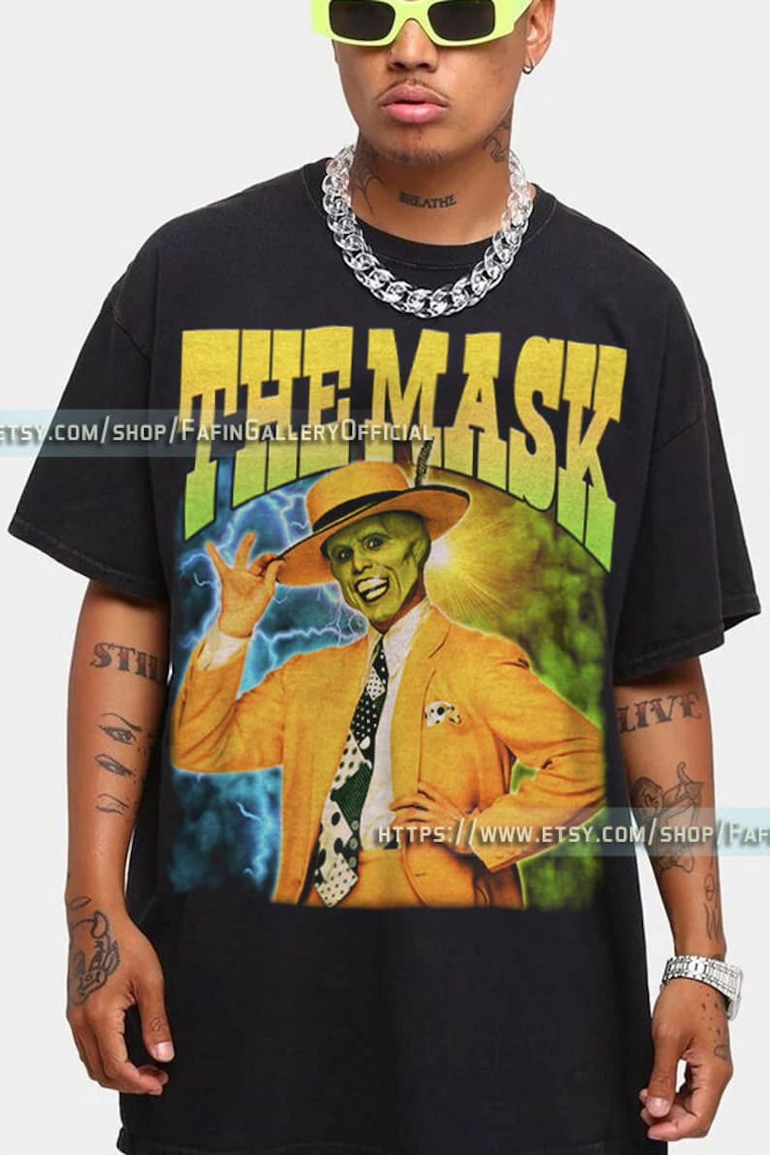 [BLACK] RETRO THE MASKK Shirt, Jim Carrey Comedian Shirt, Jim Carrey ...