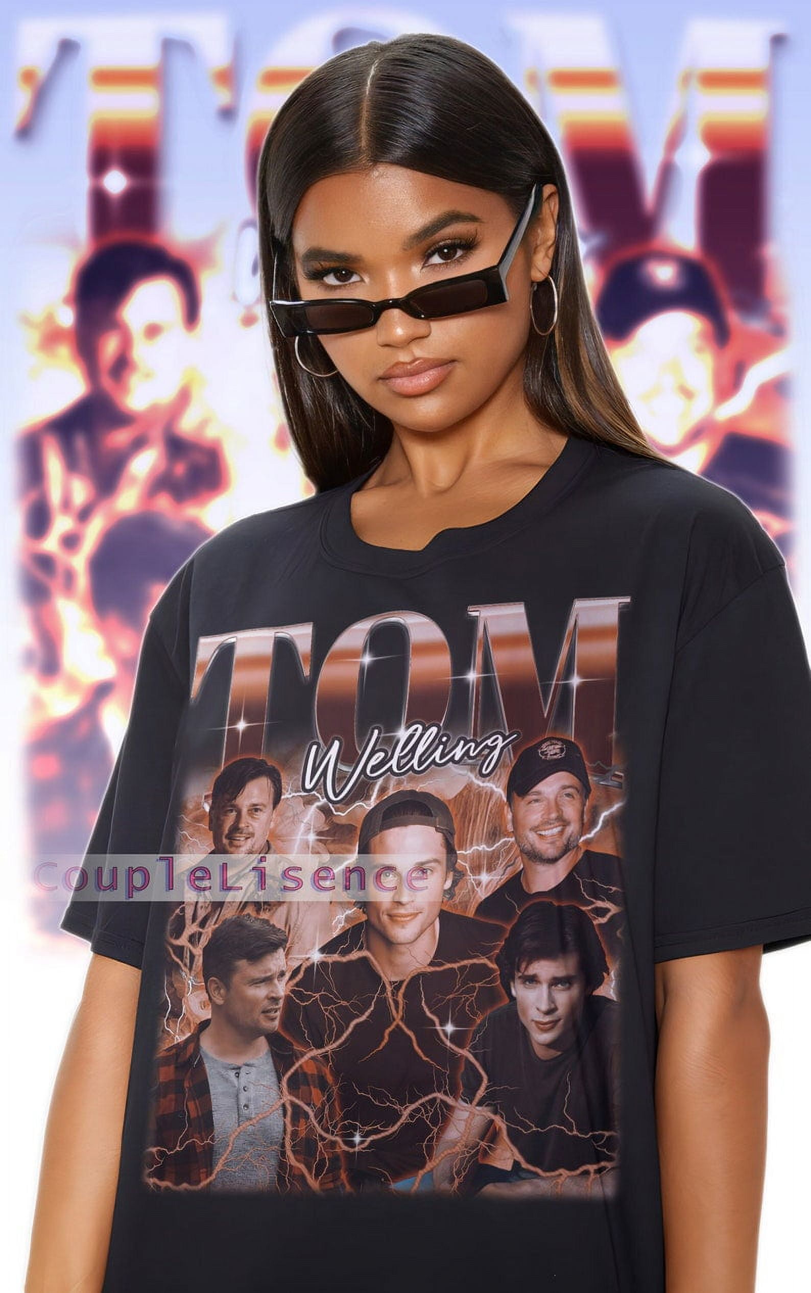[BLACK] RETRO TOM WELLING Vintage Shirt | Tom Welling Homage Fan Tees ...