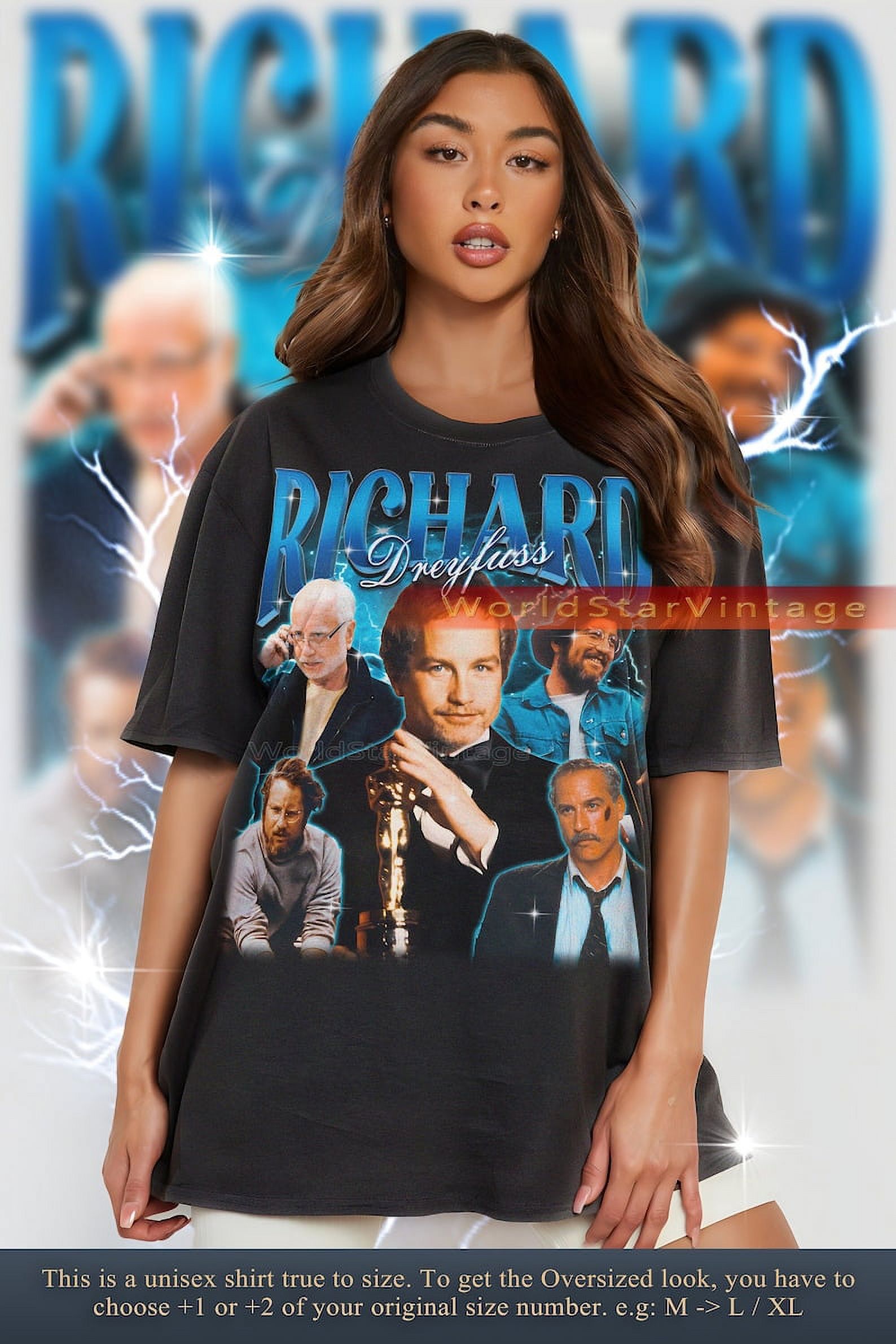 [BLACK] RICHARD DREYFUSS Vintage Shirt, Richard Dreyfuss Homage Tshirt ...